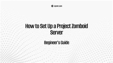 How To Set Up A Project Zomboid Server In 2025 A Step By Step Guide Siynet