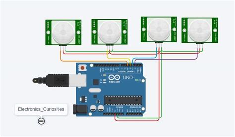 Testing Multiple PIR Motion Sensors Using Arduino With Code