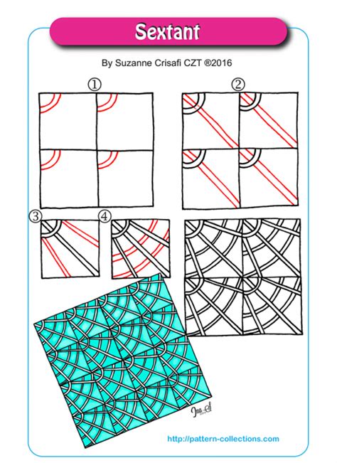 Sextant Zentangle Patterns Zen Doodle Patterns Tangle Patterns