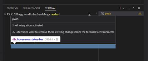 Environment Variable Collection Info Not Showing In Single Terminal Tab Issue