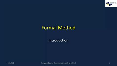 Formal Method Ppt