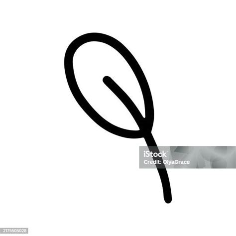 벡터 손 그려진 잎 아이콘 절연 통하고 있는 백색 배경 생태학 개념 재미 있고 귀여운 일러스트 계절 디자인 섬유 인사말 카드 장식 낙서 스타일의 어린이 색칠 공부 페이지