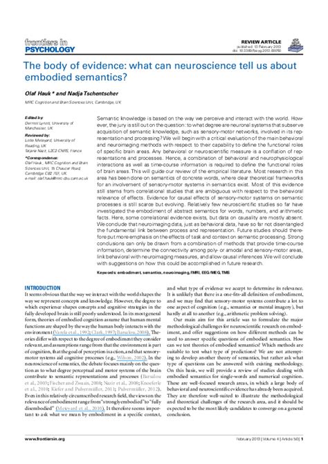 Pdf The Body Of Evidence What Can Neuroscience Tell Us About