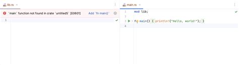 Plugin Suggests To Attach `lib` To `mainrs` And Shows False Error After That · Issue 9557