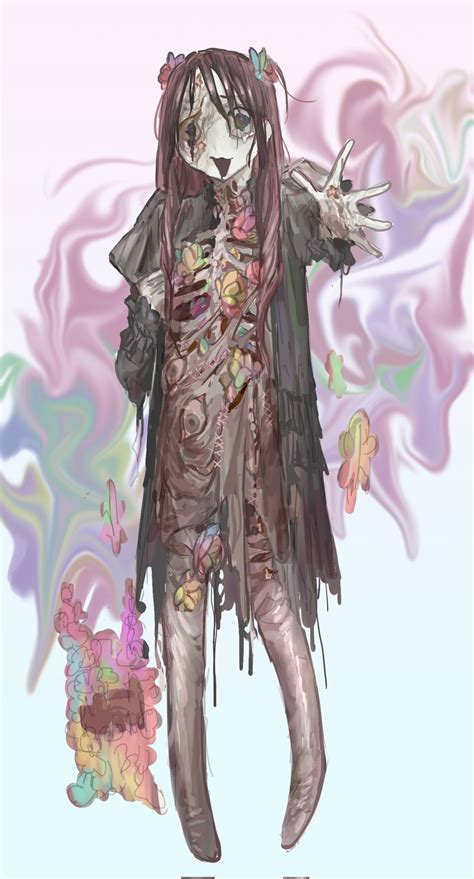 Wuwuren Original Highres Abstract Background Blue Eyes Body Horror