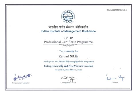 kumari nikita on linkedin management entrepreneurship learning iimkozhikode education