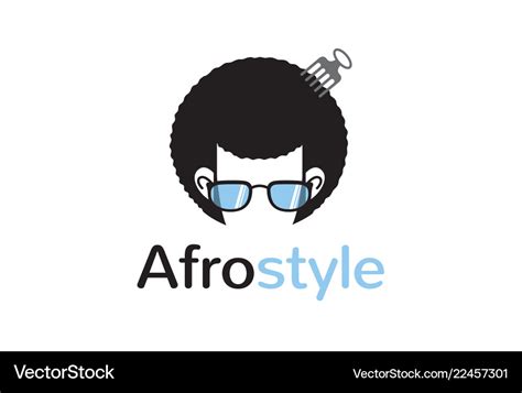 Creative Afro Hair Geek Style Comb Logo Royalty Free Vector Creative Afro Hair Geek Style Comb Logo Royalty Free Vector