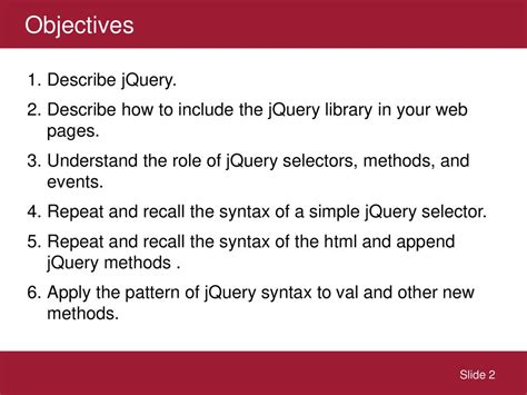 An Introduction To Jquery Ppt Download