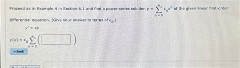 Solved Proceed As In Example 4 ﻿in Section 6 1 ﻿and Find A