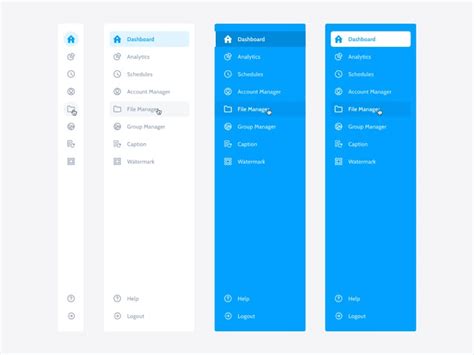 sidebar navigation navigation design social media management tools