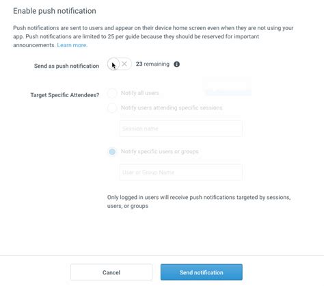 Send Notifications To Your Users Guidebook Support