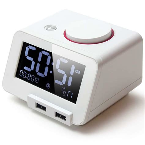 Alarm Clock For Bedrooms With Bluetooth Speaker Port