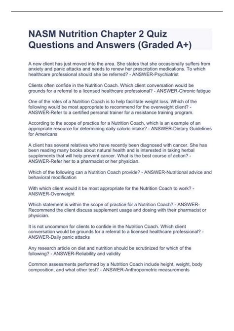 Nasm Ces Final Exam Bundlecomplete Package 2024 Questions And 100 Correct Answers Stuvia Us