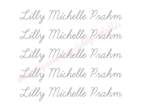 Personalized Cursive Name Trace Worksheet Pdf Printable Etsy