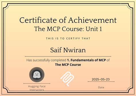 Mcp Course Unit Quiz MCP Course Unit Certificate