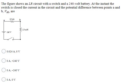 Solved The Figure Shows An LR Circuit With A Switch And A Chegg