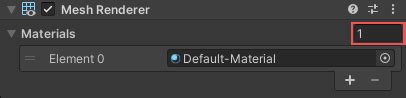 Unity Manual Mesh Renderer Component