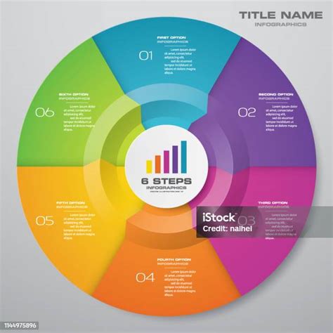 데이터 프레젠테이션을 위한 6 단계 순환 차트 인포 그래픽 요소 0명에 대한 스톡 벡터 아트 및 기타 이미지 0명 3차원 형태 개념 Istock