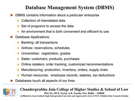 DBMS Presentation PPT
