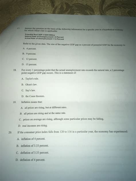 Solved Answer The Question On The Basis Ofthe Following