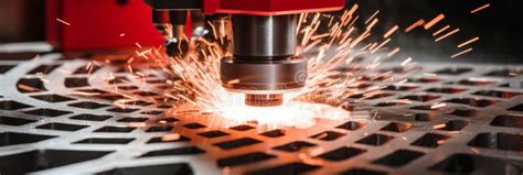 Cnc Milling Machine Shaping Complex Metal Piece With Flying Sparks For Precision Work Stock