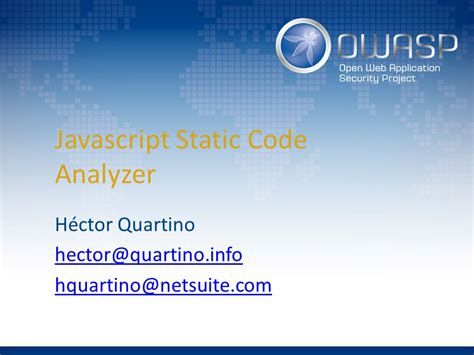 Javascript Static Code Analyzer Ppt Video Online Download