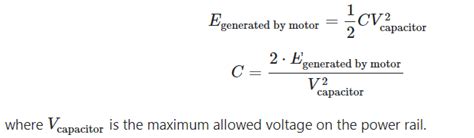 Dc Motor Bulk Capacitor Sizing To Protect H Bridge During Motional