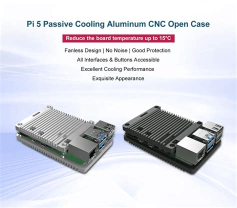 Vỏ Nhôm Tản Nhiệt Thụ động Cho Raspberry Pi 5