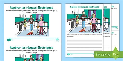 Fiches Dactivités Différenciées Les Risques électriques