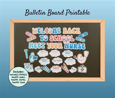 Meet The Nurse Bulletin Board Kit Pastel School Decor Pdf Printable