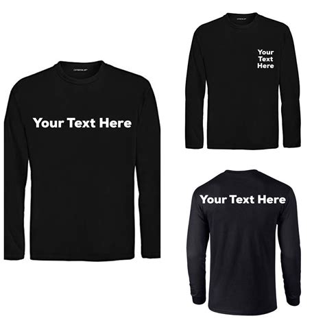 Custom Long Sleeve Shirts Print On Sleeves At Daryl Pulver Blog