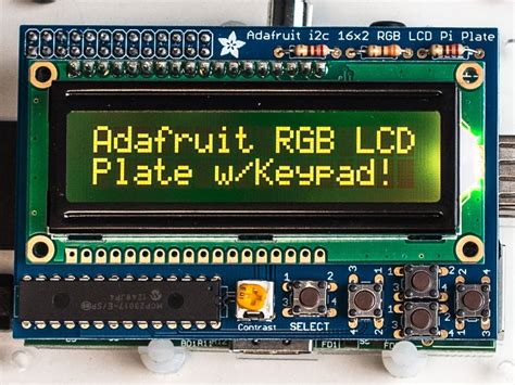 Adafruit RGB Negative X LCD Keypad Kit For Raspberry Pi ID Adafruit