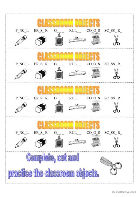 Object Classroom English ESL Worksheets Pdf Doc