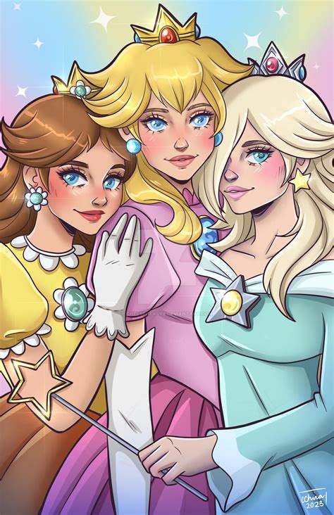 Princess Peach Daisy And Rosalina By Chelseafavre On Deviantart