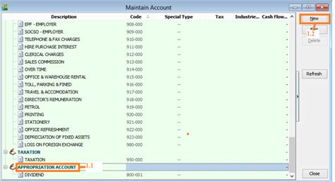 Pandl Statement With Appropriation Sql Documentation