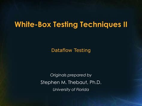 PPT White Box Testing Techniques II PowerPoint Presentation Free Download ID 6529895