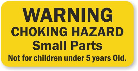 Choking Hazard Warning Label Requirements