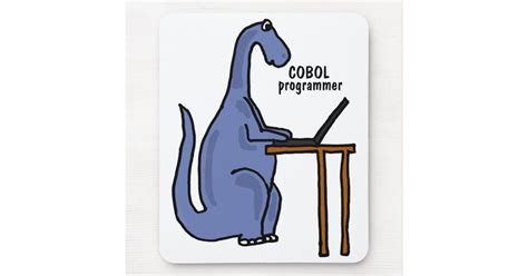 ay cobol programmer dinosaur mousepad zazzle