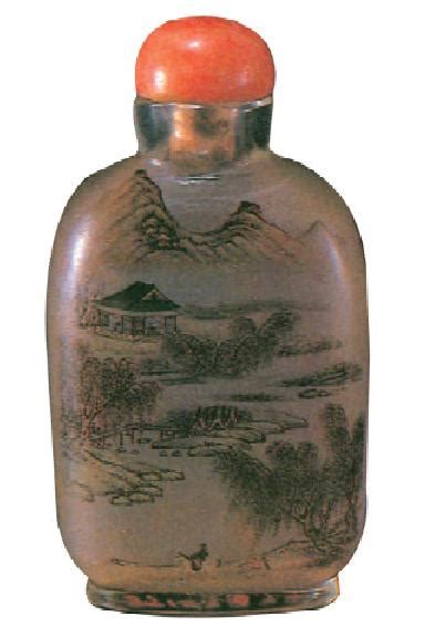 马少宣玻璃内画山水鼻烟壶 鼻烟壶