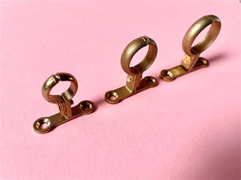 Solid Brass Pipe Mount Fixing Bracket Steam Punk Industrial Copper 12