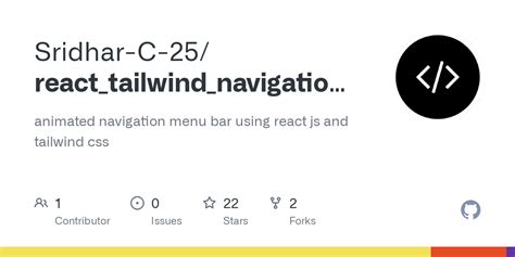 Github Sridhar C 25reacttailwindnavigationmenu Animated Navigation Menu Bar Using React