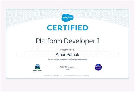 Amar Pathak On Linkedin Salesforce Learning Salesforcecertified Platform Developer 1