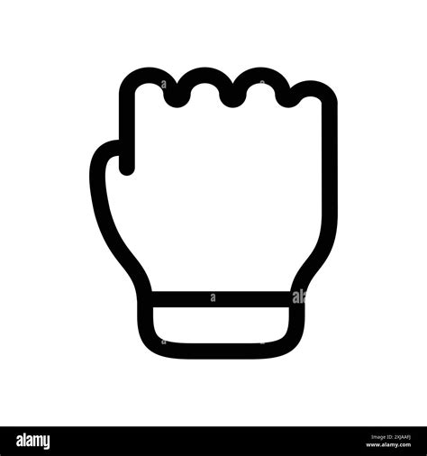 Fist Icon Set In Thin Line Outline Style And Linear Vector Sign Stock Vector Image And Art Alamy