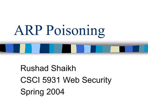 Arp Poisoning Attacks Ppt