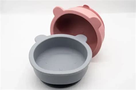 Силиконова Купичка за Бебе с Вакуум и Лъжичка Мече Kilimche Bg