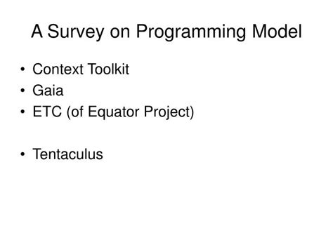 Ppt A Survey On Programming Model Powerpoint Presentation Free