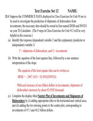 Fillable Online Exercise Set Answers To Odd Numbered Exercises Y X Fax Email Print PdfFiller
