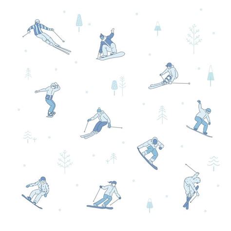 Ski Pattern Vector Art Icons And Graphics For Free Download