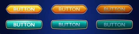 Medieval Ui Game Button Frame Sprite For Animation 23165717 Vector Art