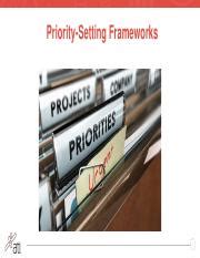 Effective Nursing Priority Setting Frameworks Course Hero